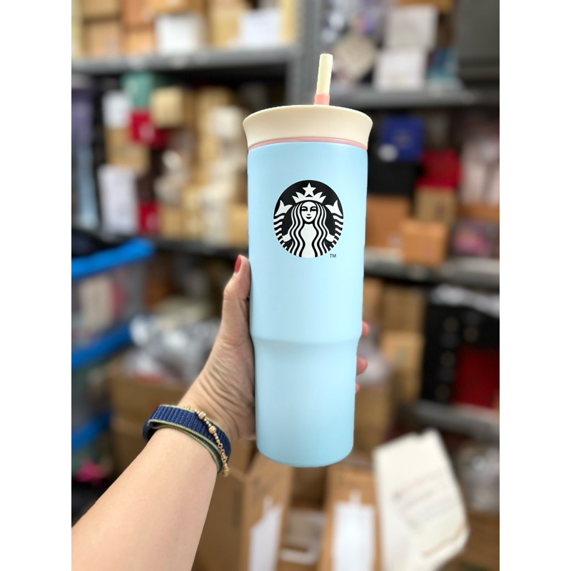 Starbucks X Owala 韓國 2025 情人節版 710ML SS 藍色 | 蝦皮購物