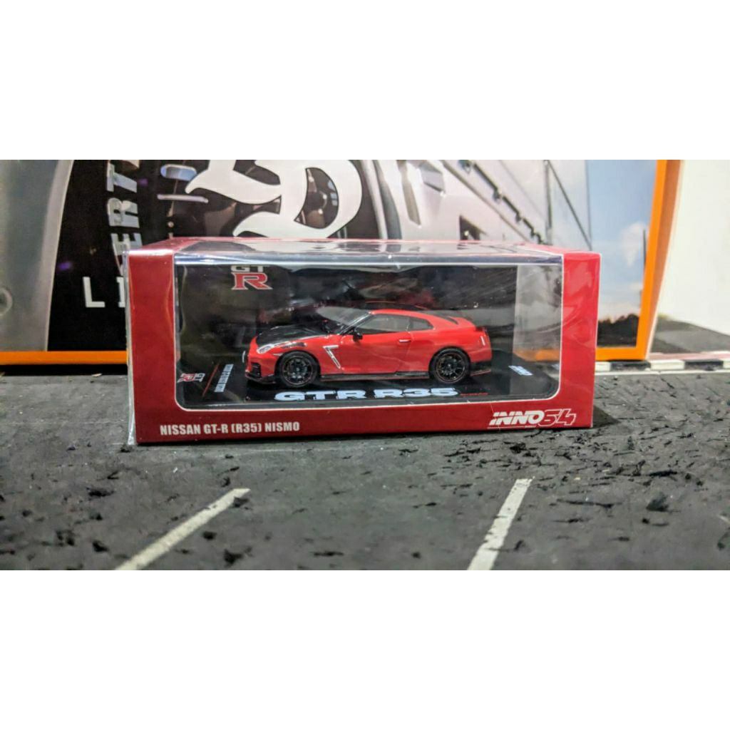 NISSAN RED SEAL 壓鑄 Inno64 日產 Skyline GTR R35 Nismo 紅色印章 | 蝦皮購物