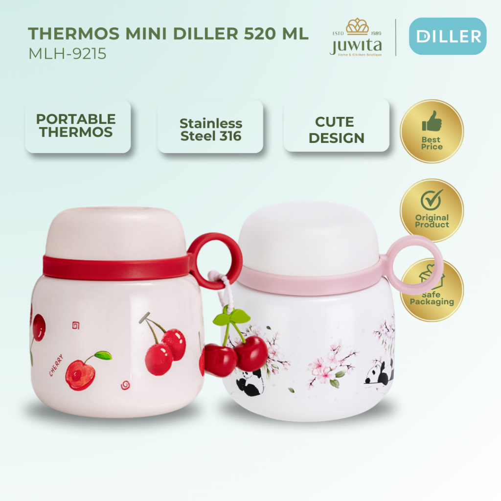 Mini Thermos Diller 不銹鋼 316 520ML 耐熱獨特設計 | 蝦皮購物