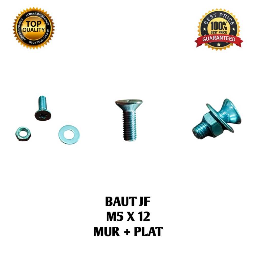 Putih JF 螺栓 5 x 12 螺絲刀螺栓 PLUS 平頭 JF 螺栓 M5 JF BOLT PLUS M5 白板 | 蝦皮購物