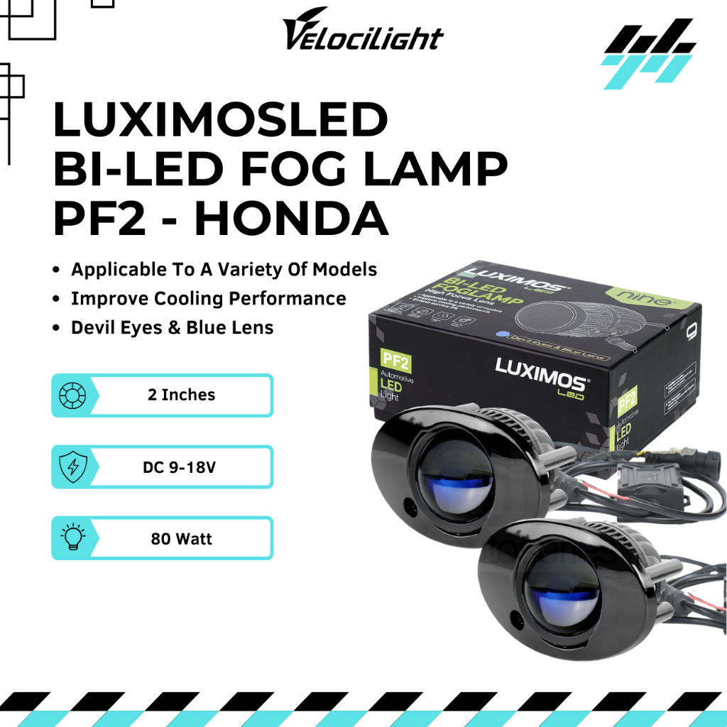 HONDA 本田 2 英寸 80W 投影儀 3 色超亮半透明雨霧 PF2 LUXIMOS | 蝦皮購物
