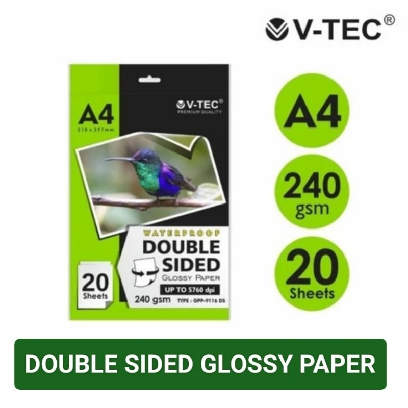 光面紙雙面 A4 240 Gsm Vtec | 蝦皮購物