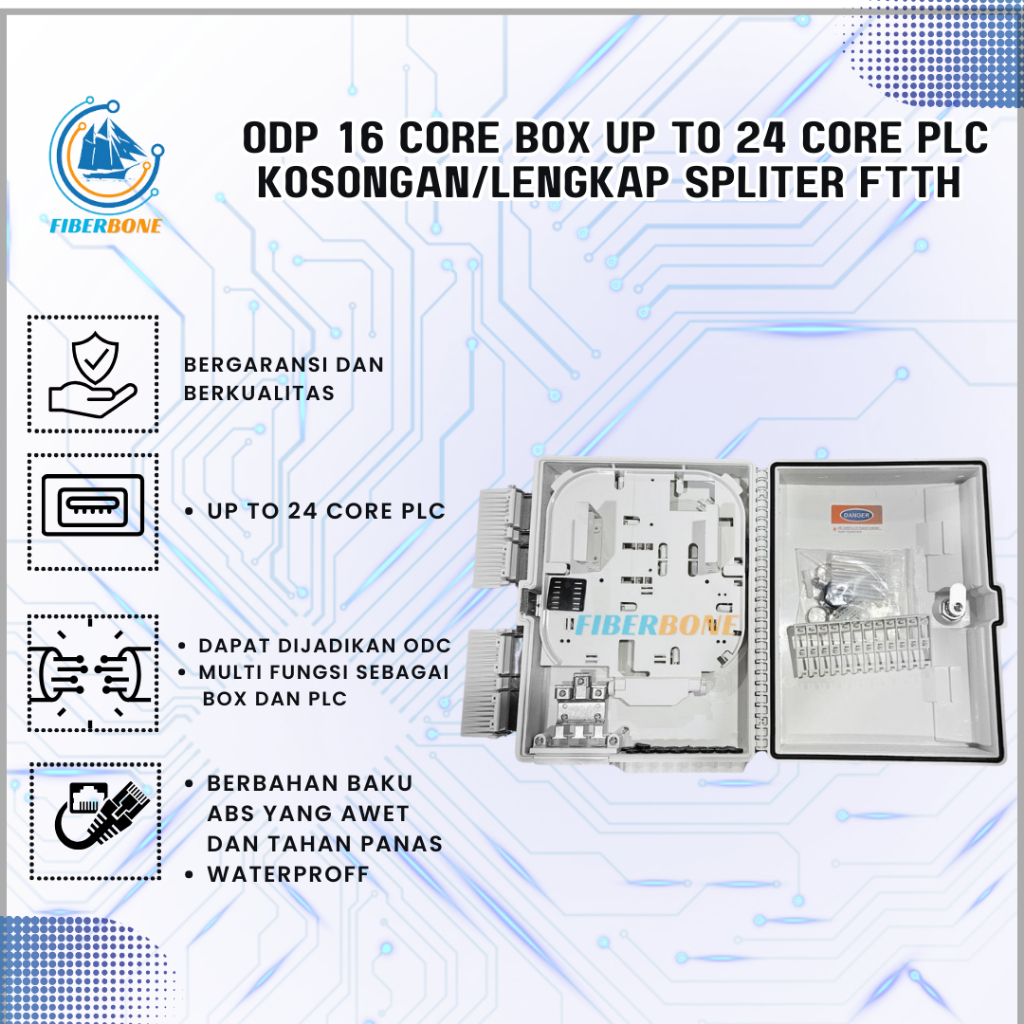 ODP SUNSEA 16 芯盒最多 24 芯 PLC 免費 2 個夾子完整的分配器 FTTH 分配 | 蝦皮購物