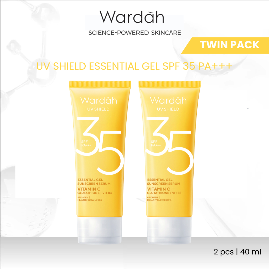 TWIN PACK Wardah UV Shield Essential 防曬凝膠 SPF 35 PA Wardah 防 | 蝦皮購物