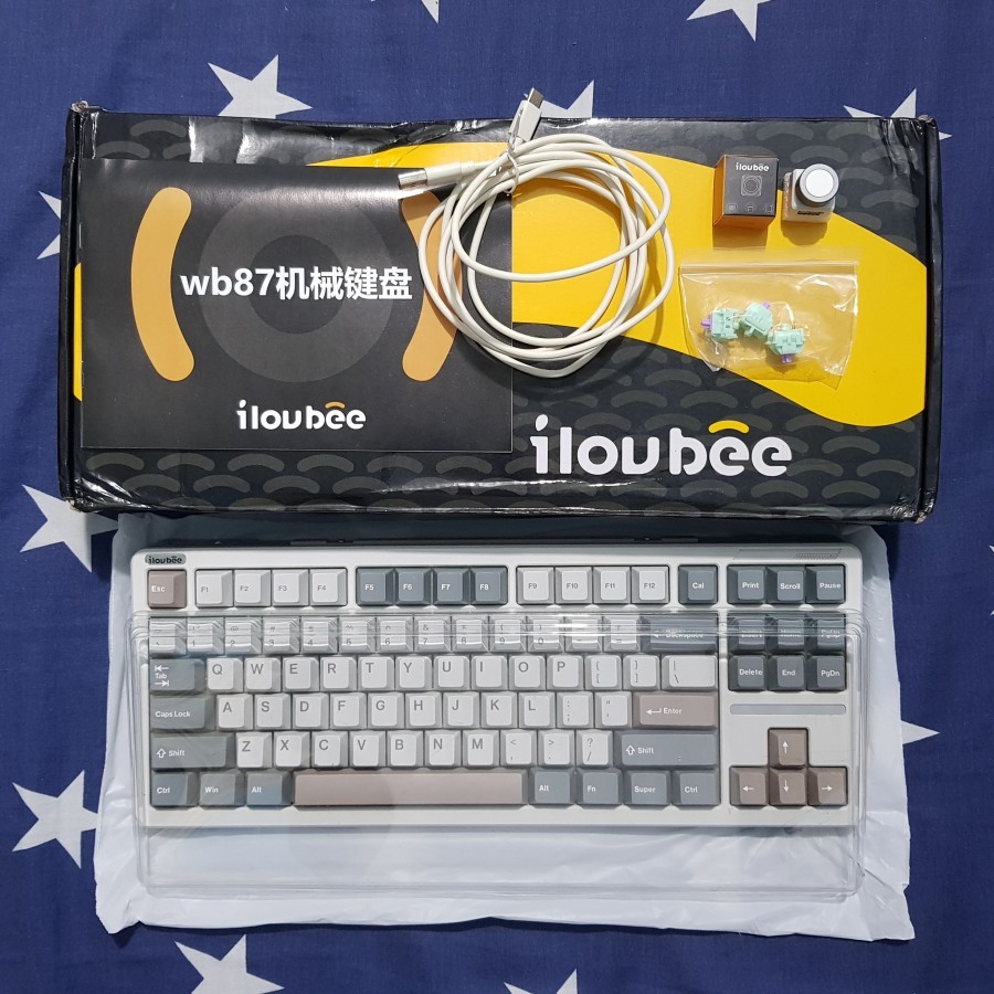IlovBee B87 復古灰色 87 TKL 機械鍵盤 | 蝦皮購物