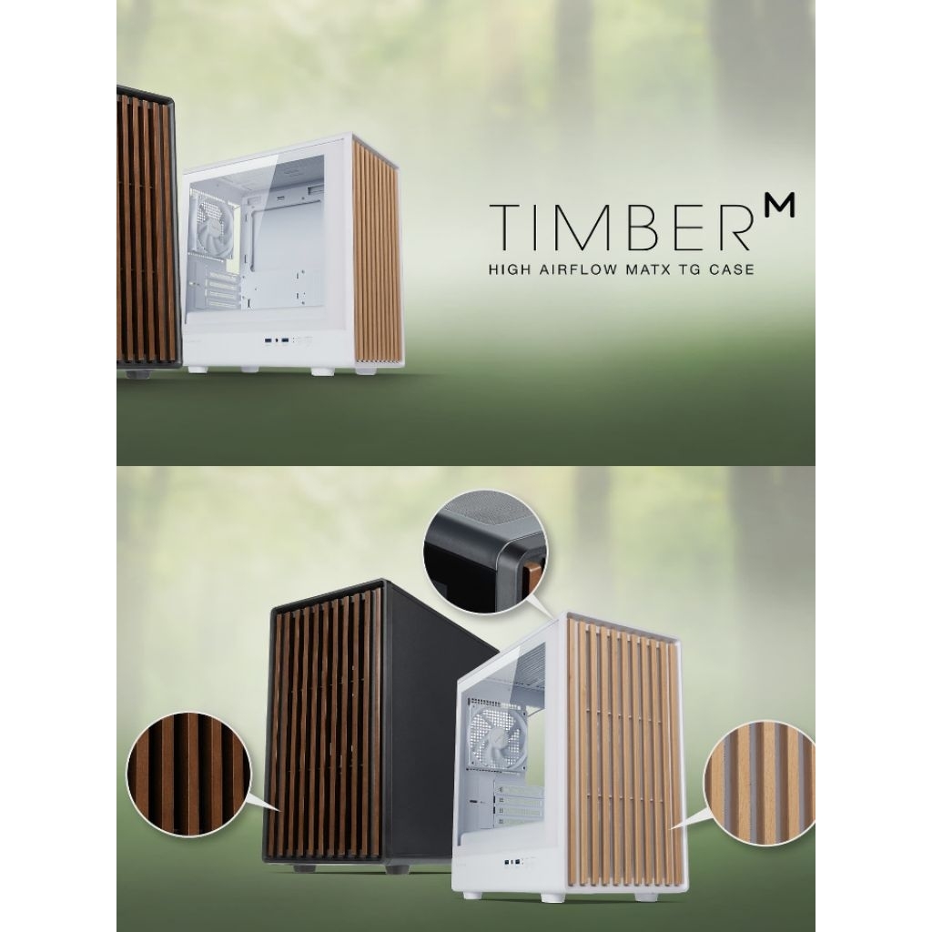 Tecware M Timber 黑白 M-ATX 4 風扇 12cm 機箱外殼 | 蝦皮購物