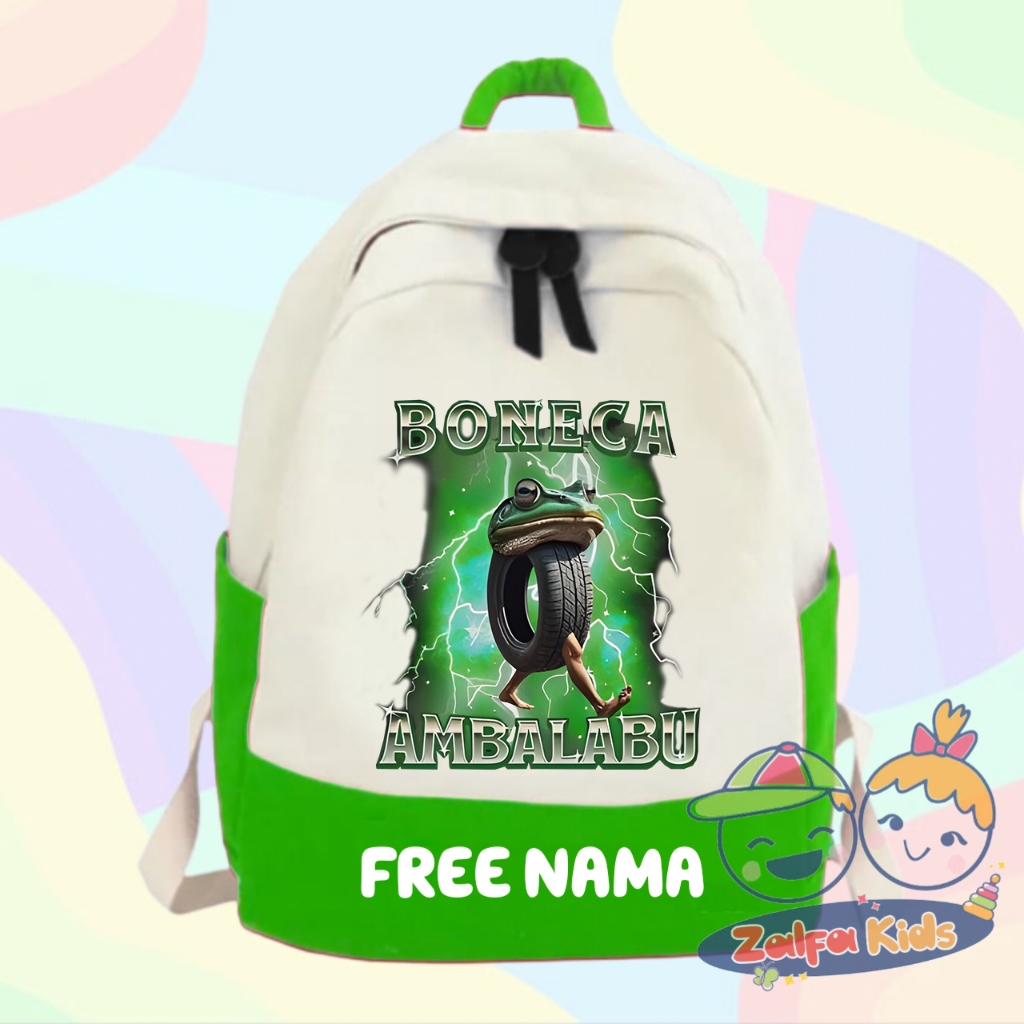 BONECA AMBALAU ANOMALI FRERE 兒童學校背包印刷名稱 | 蝦皮購物