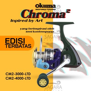 限量版卷線器 Okuma Chroma 2 旋轉動力手柄釣魚捲線器 | 蝦皮購物