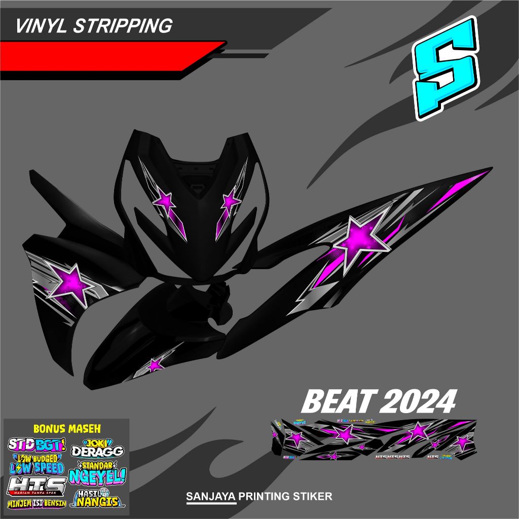 Honda BEAT DELUXE GEN 2 2024 STAR DIESEL LIVERY 3 的簡單剝離 | 蝦皮購物