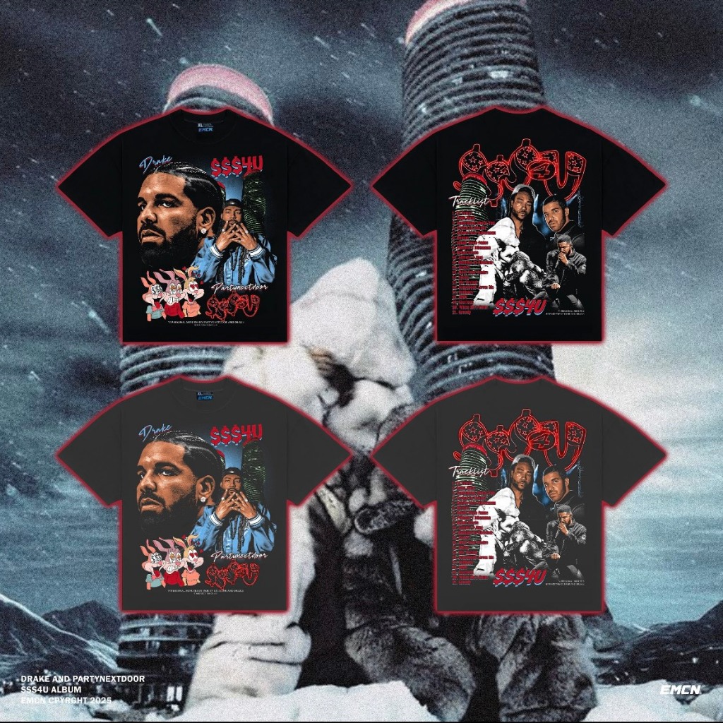 EMCN 大廓形 T 恤 Drake and Partynextdoor SSS4U | 蝦皮購物