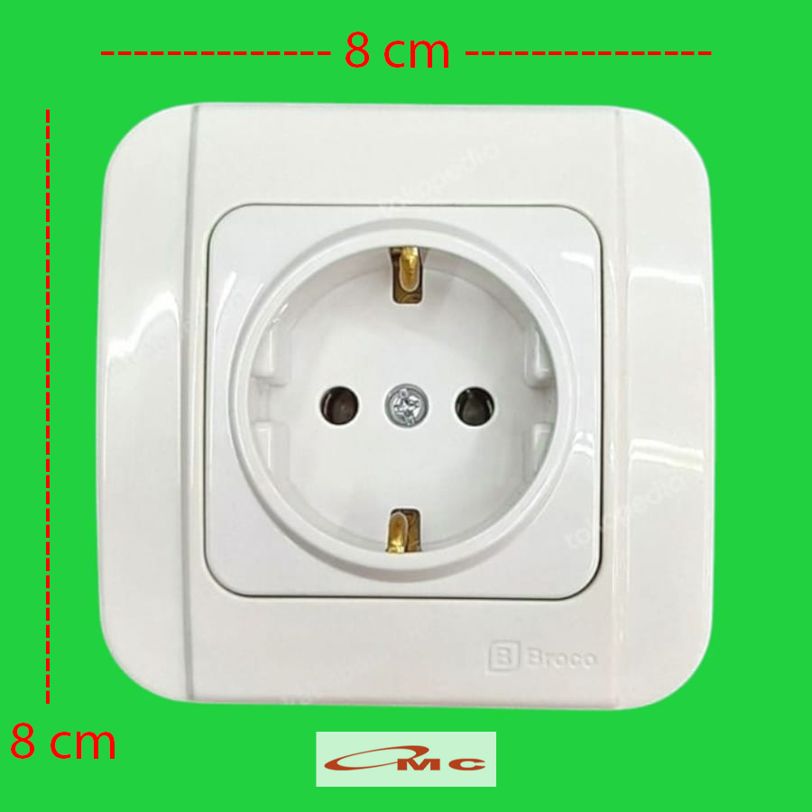 Putih Broco Socket Broco Galleo G151 白色接地插座彎頭種植非 CP 原裝插頭座 1 | 蝦皮購物