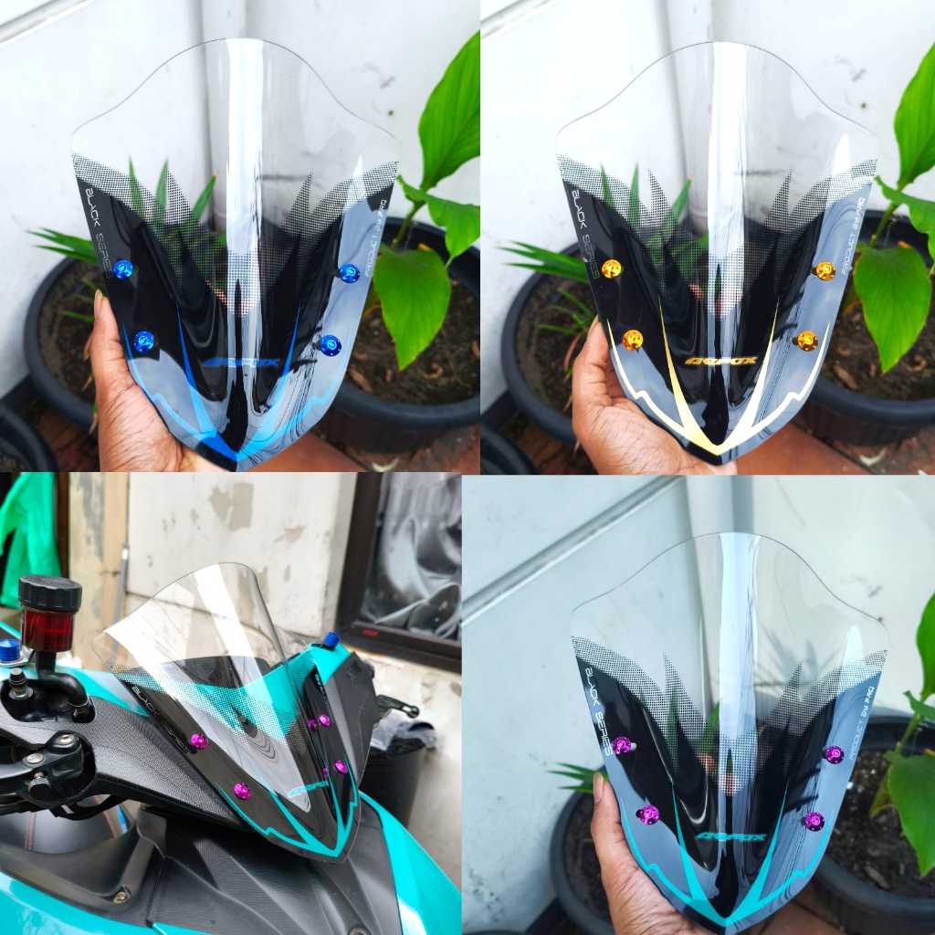 AEROX VISOR PACKAGE PLUS AEROX VISOR BOLT 舊新橢圓形 V2 黑色系列加進口 C | 蝦皮購物