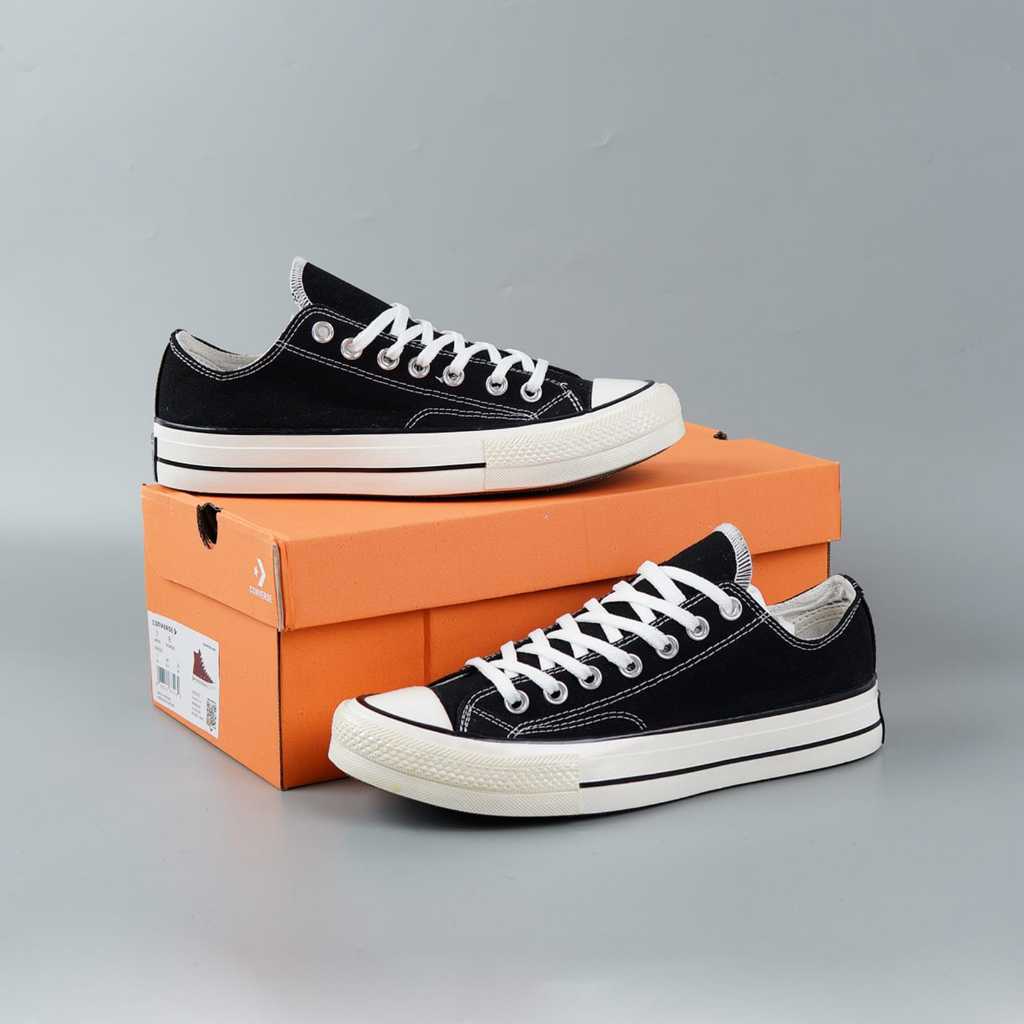 匡威 ALL STAR HITAM PUTIH Converse 70s Low Basic 全明星黑白鞋中性黑白運動鞋 | 蝦皮購物