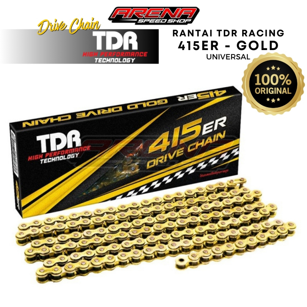 Tdr Racing黃金傳動鏈415ER高性能鏈415細金124 130 132 140原裝 | 蝦皮購物
