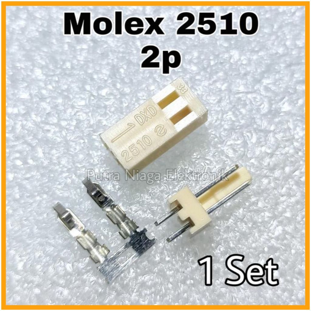 1 套 Molex 接頭 2p 2510 公母內小孔連接器 2pin 2.54mm 2 Pin 2,54mm | 蝦皮購物