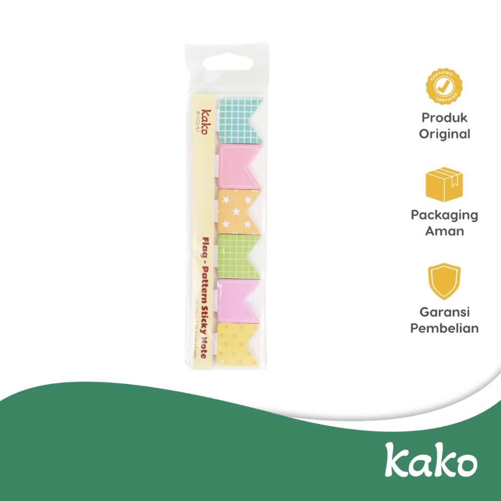 Kako 便籤紙切旗圖案 6CLR 45X30MM 20SHT | 蝦皮購物