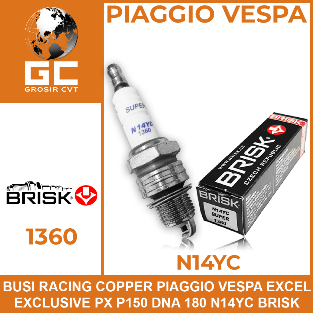 Brisk Racing 摩托車火花塞 Piaggio Excel 獨家 PX DNA 150 180 SX N14YC | 蝦皮購物