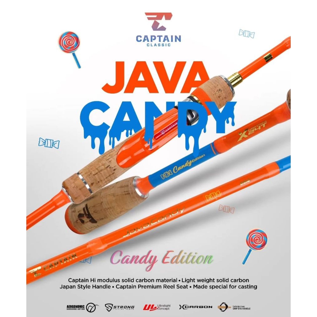 Captain Java Candy 662/702 超輕實心碳素釣魚竿 | 蝦皮購物