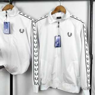 Fred peri 田徑夾克復古男女皆宜的白色男士女士夾克 fred perry 高級全標籤 | 蝦皮購物