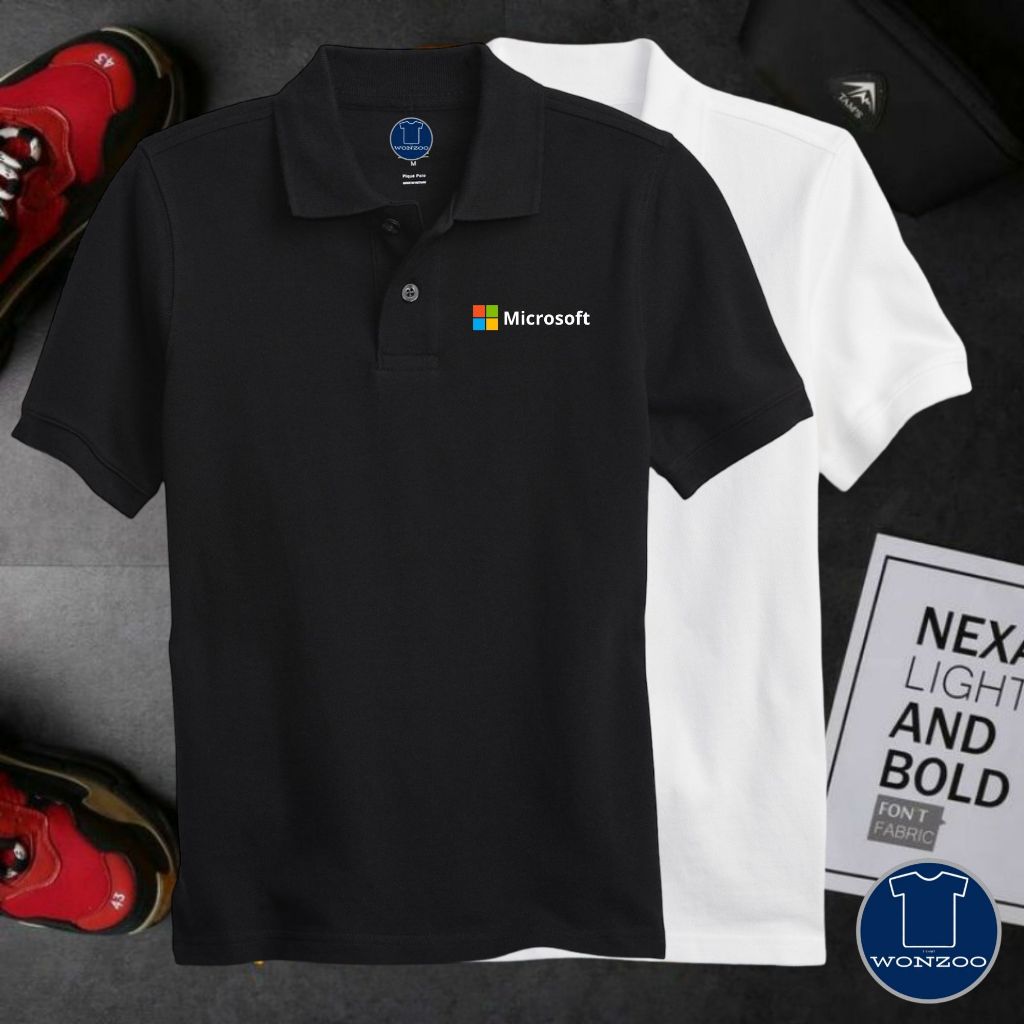 微軟 MICROSOFT 優質 POLO T 恤 | 蝦皮購物