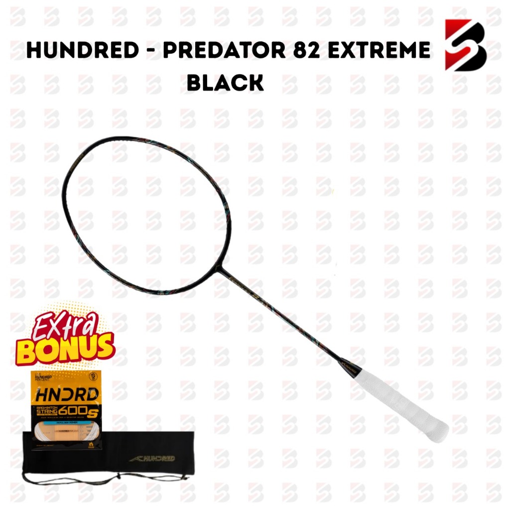 HUNDRED Predator 82 極黑羽毛球拍 | 蝦皮購物