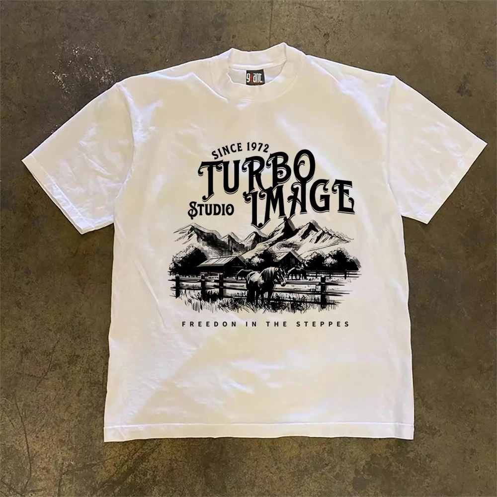 Vol1 Turbo Image T 恤 FREEDON IN THE STEPPES 棉質精梳 24 年代高級 T 恤 | 蝦皮購物