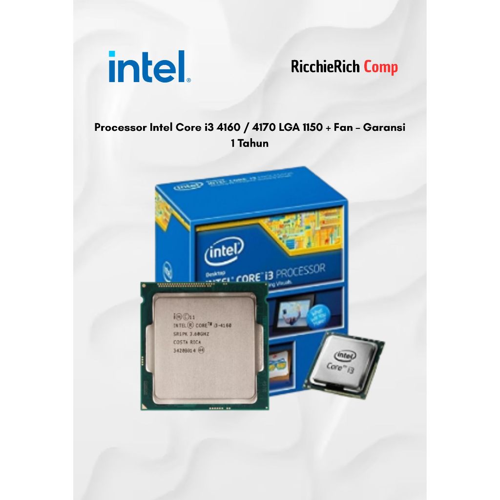 英特爾 Intel Core i3 4160 4170 LGA 1150 風扇處理器,1 年保修 | 蝦皮購物