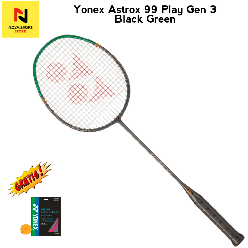 Yonex Astrox 99 Play Gen 3 黑綠羽毛球拍 | 蝦皮購物