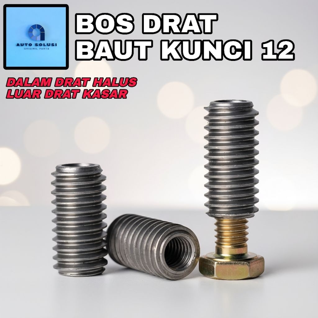 BOS DRAT M8 x 7/16 關鍵螺栓說明 12 x 外螺柱 7/16 粗螺紋通過凸台在 BOSS PERBOS | 蝦皮購物