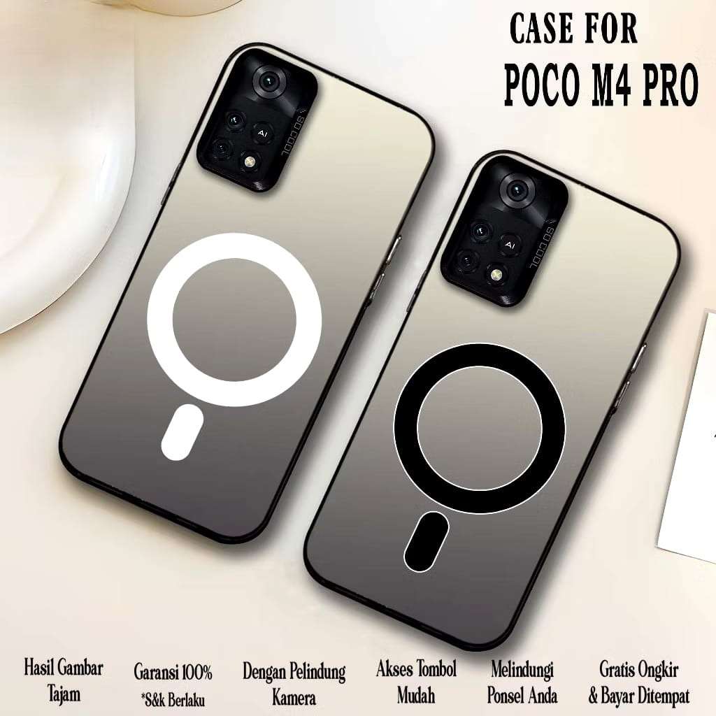 CASE MOTIF MAGSAFE POCO M4 PRO 4G M5 M5S M4 矽膠外殼 IMD 全息圖聚碳酸酯 | 蝦皮購物