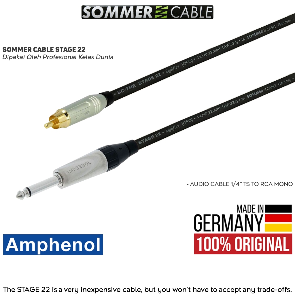 Sommer-Amphenol Akai Mono 1/4 TS 轉 RCA 音頻線 | 蝦皮購物