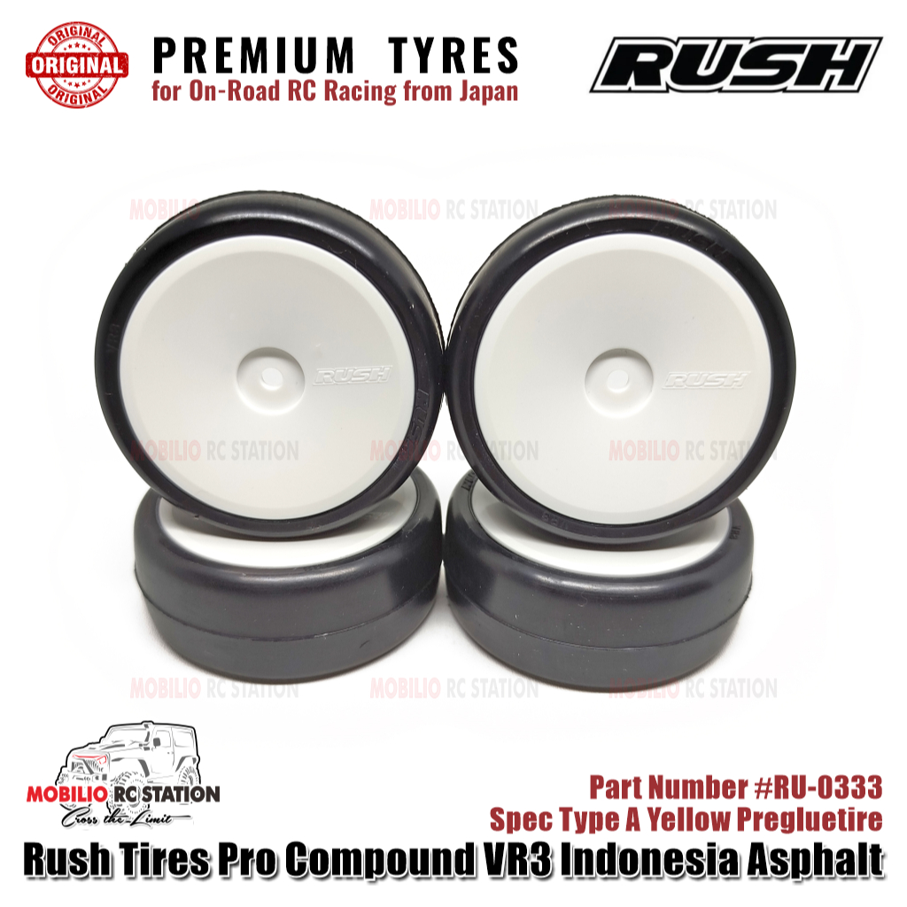 Rush Tires RU-0333 Pro Compound VR3 Spec Type A 黃色 Preglueti | 蝦皮購物