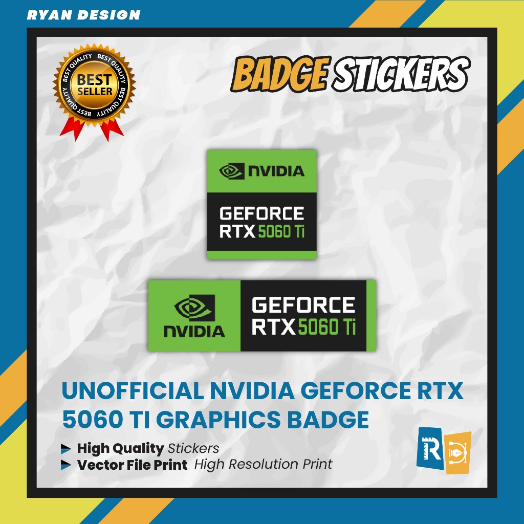 Nvidia Geforce RTX 5060 TI 全息圖標誌貼紙徽章顯卡 | 蝦皮購物