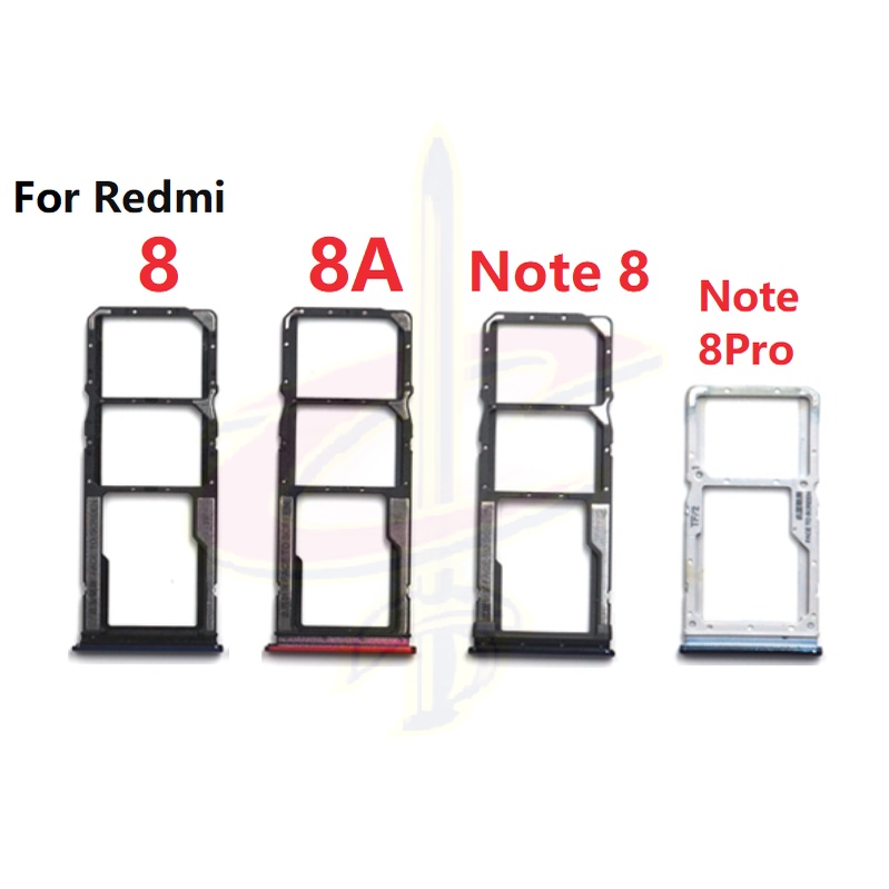 Xiaomi 適用於小米 Redmi 8 8a Note 8 Pro 的 Sim Tray Sim 卡槽支架 蝦皮購物