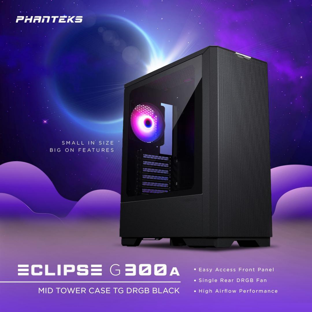 PHANTEKS Eclipse G300A 鋼化玻璃 ARGB 緊湊型 ATX 外殼 | 蝦皮購物