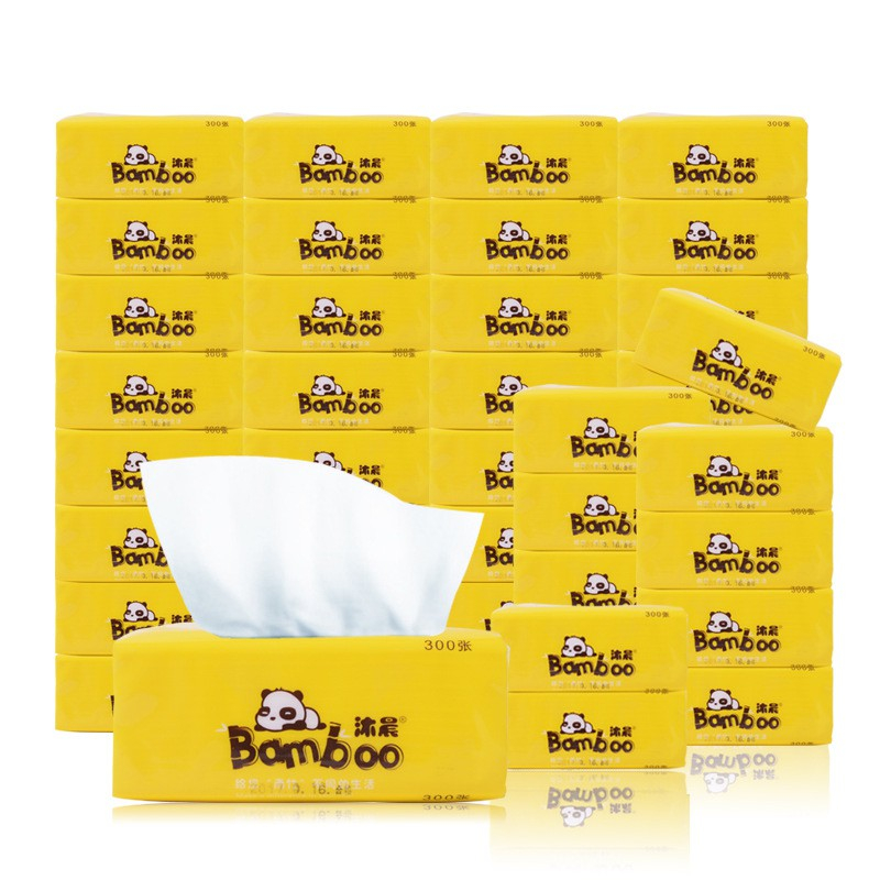 Bamboo Tissue 300pcs Tissue Paper 300張無熒光劑竹漿紙巾竹漿本色抽紙 | 蝦皮購物