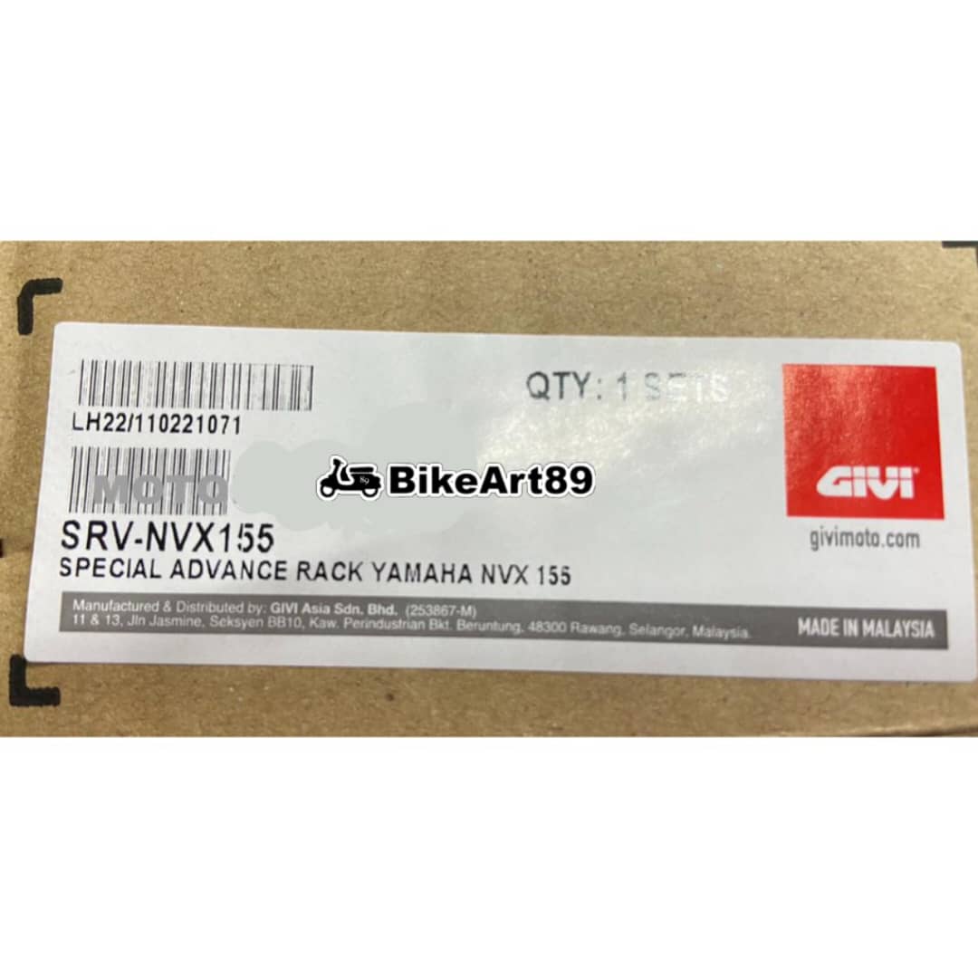 Monorack Givi 重型高級機架 YAHAMA NVX 155 V1 黑色 SRV-NVX155 | 蝦皮購物
