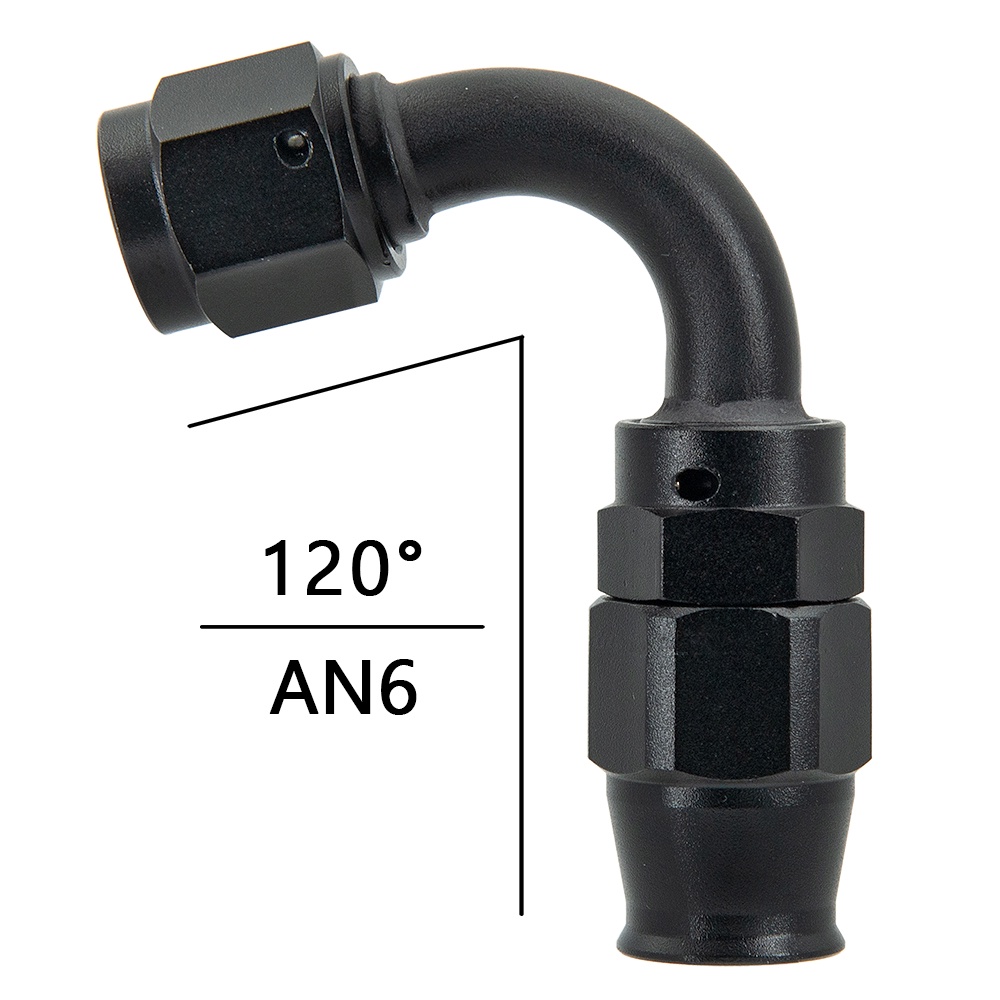 An6 AN8 AN10 直式0° 45° 90° 120° 180°鋁製可重複使用的 PTFE 旋轉燃油管軟管端接頭適 | 蝦皮購物