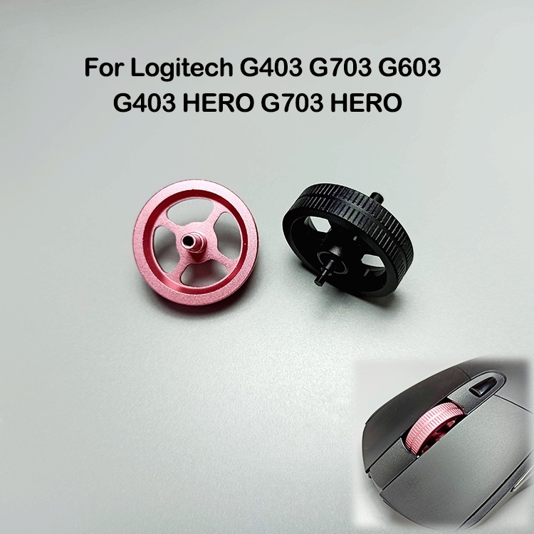 適用於羅技 G403 G703 G603 G403 HERO G703 HERO 的金屬滾輪黑色/粉色鼠標滾輪 | 蝦皮購物