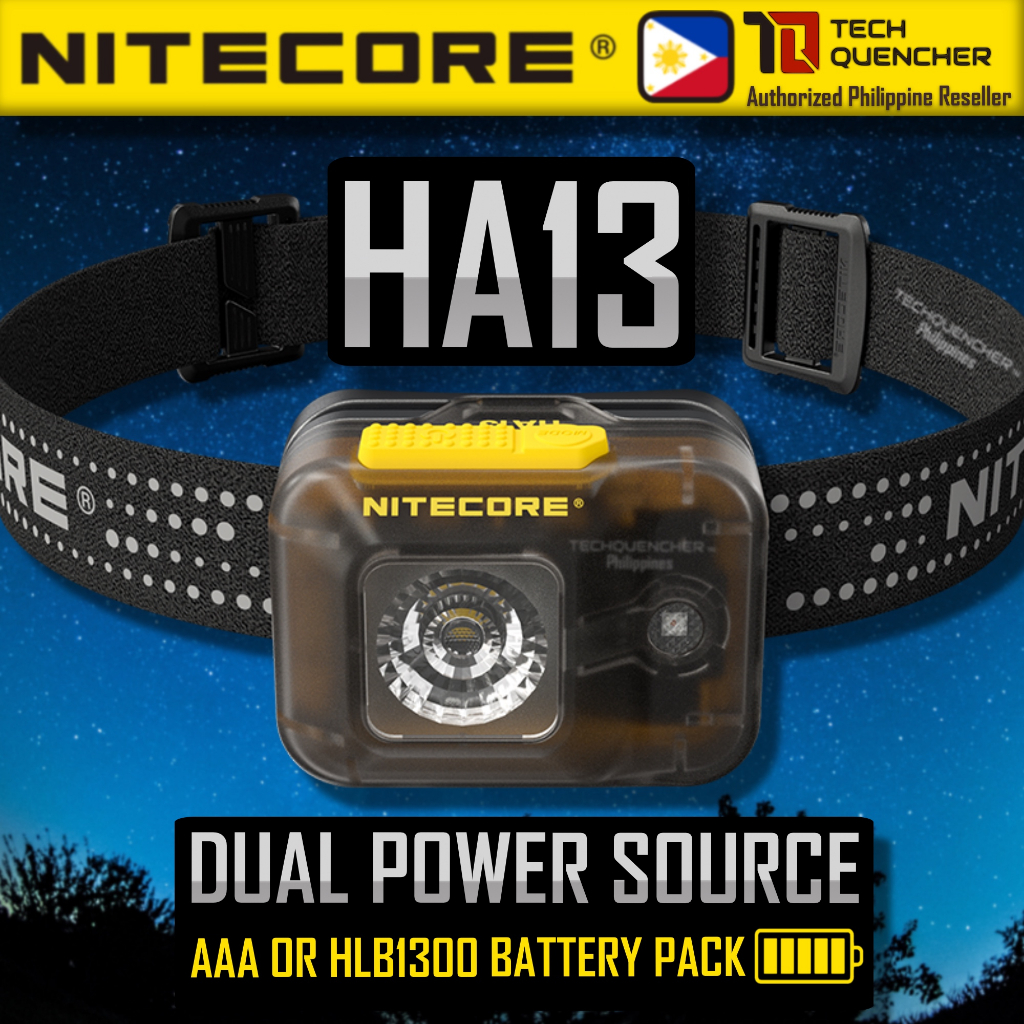 Nitecore HA13 頭燈 350 流明 - 雙電源 AAA 或 HLB1300 - 泛光燈 + 紅光 - IPX | 蝦皮購物