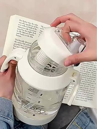 【AOWO】水壺 2000ml tritan 水壺 刻度水壺 運動水壺 茶水分離杯 希樂 吸管水壺 耐高溫 水杯 大容量 | 蝦皮購物