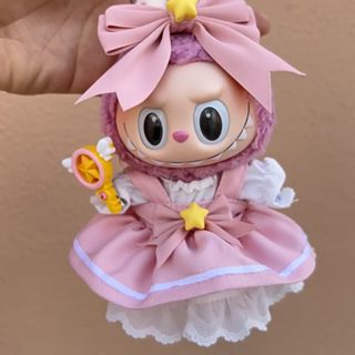 僅售衣服】17cm鑰匙扣labubu公仔衣服 馬卡龍拉布布衣服 簡潔版小櫻套裝 可愛女生衣服套裝 毛絨公仔配件禮物 | 蝦皮購物