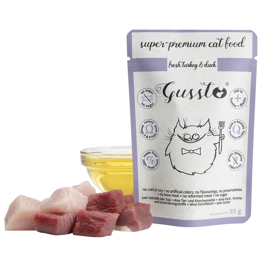 惡魔喵 GUSSTO 天然無穀主食罐/貓咪主食罐/貓餐包/德國罐/無膠/無穀/有機 85g/200g/400g | 蝦皮購物