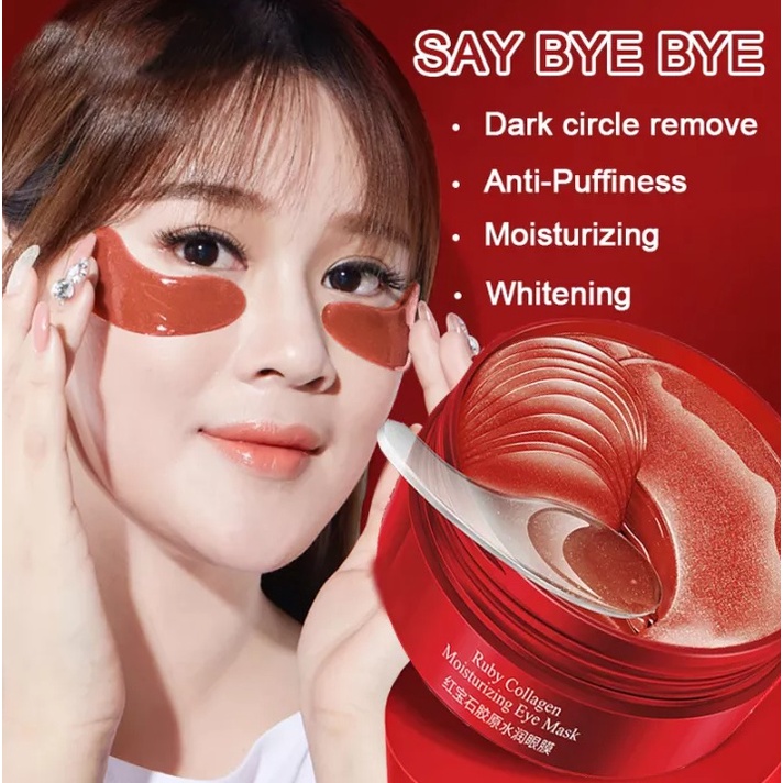 Masker Mata Penghilang Mata Panda Ruby Collagen 60 Lembar | 蝦皮購物