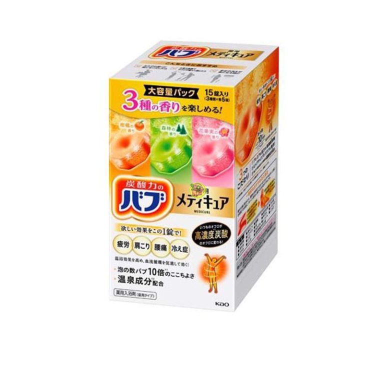 【JPGO】超取限3盒~日本製 Kao 花王 高濃度碳酸湯.入浴劑 泡澡泡湯 70克×15錠~大容量3種香 | 蝦皮購物