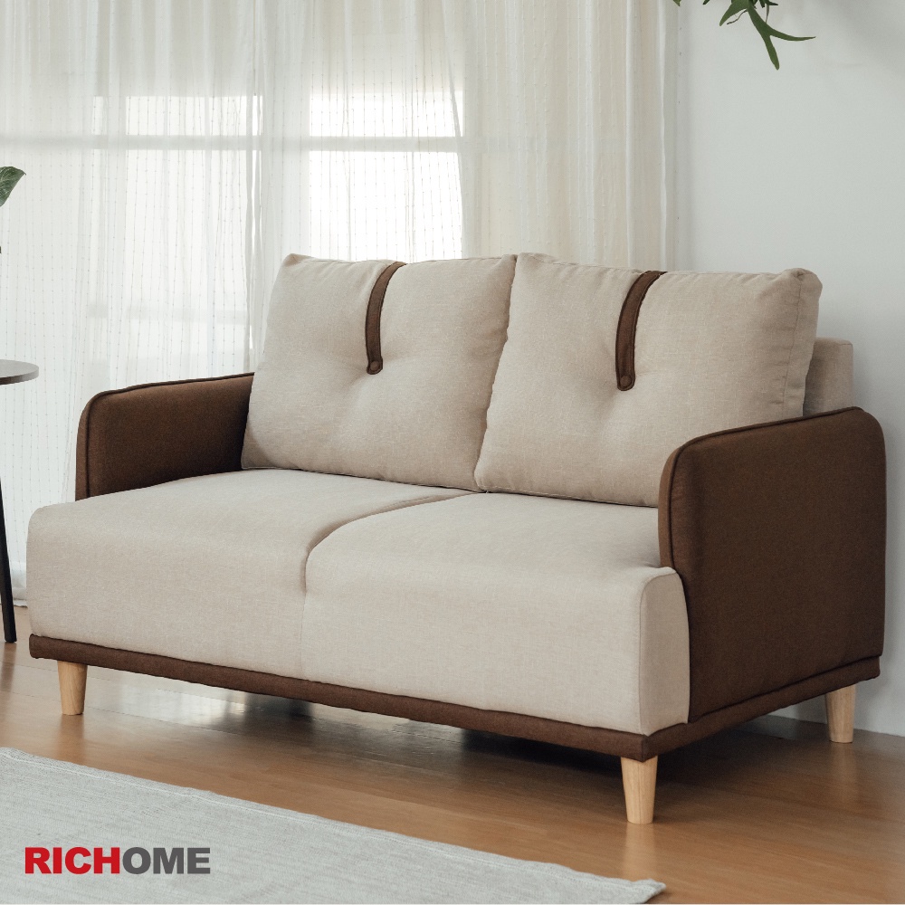 RICHOME 福利品 SF-030 卡布雙人 布沙發 沙發 雙人沙發 小沙發 臥室 會客沙發 民宿 套房 | 蝦皮購物