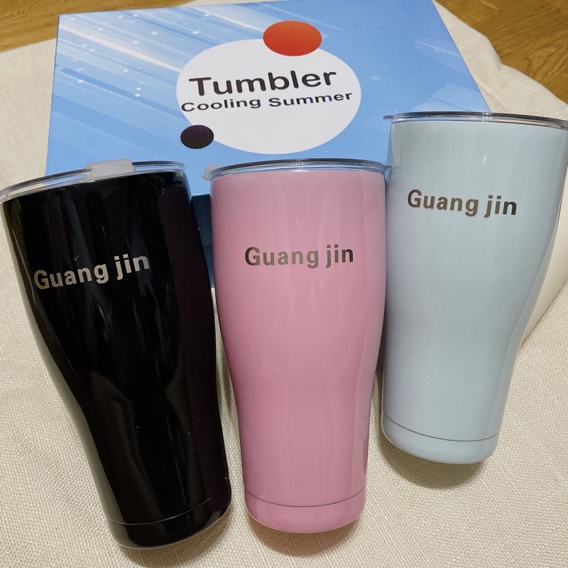 英式馬卡龍冰壩杯 黑粉藍 GJ-2001 保溫杯 保冷杯 900ml 超大容量 guang Jin下單備註什麼顏色 | 蝦皮購物