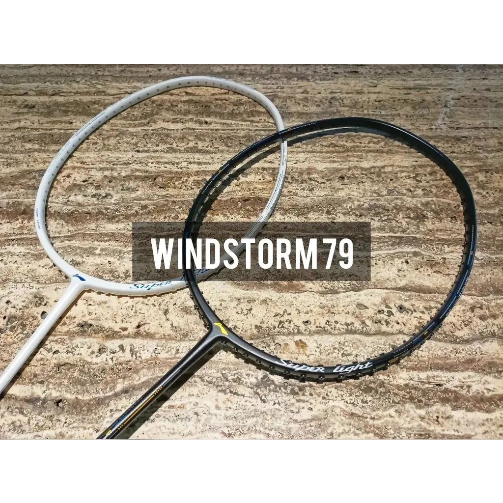LI-NING 李寧羽球 - WINDSTORM 79 S/H 白黑 5U 羽球拍【青川羽球工廠 】 | 蝦皮購物