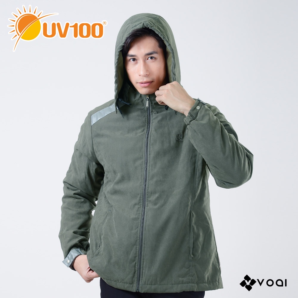 【UV100】防曬 連帽可拆反光鋪棉外套-男(AB51632) VOAI | 蝦皮購物