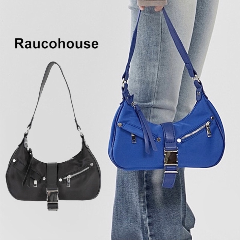 【JIN】韓國 Raucohouse Y2K 金屬風格機車手拿包 金屬 機車包 手提包 手拿包 肩背包 小包 | 蝦皮購物